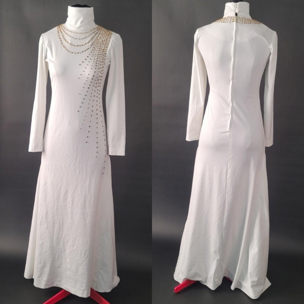 Vintage The Gilbert's For Tally White Stretch Bodycon… - Gem